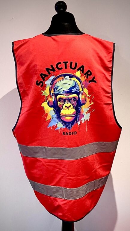Adult Unisex Hi-Vis Vest - Red - Sanctuary Radio